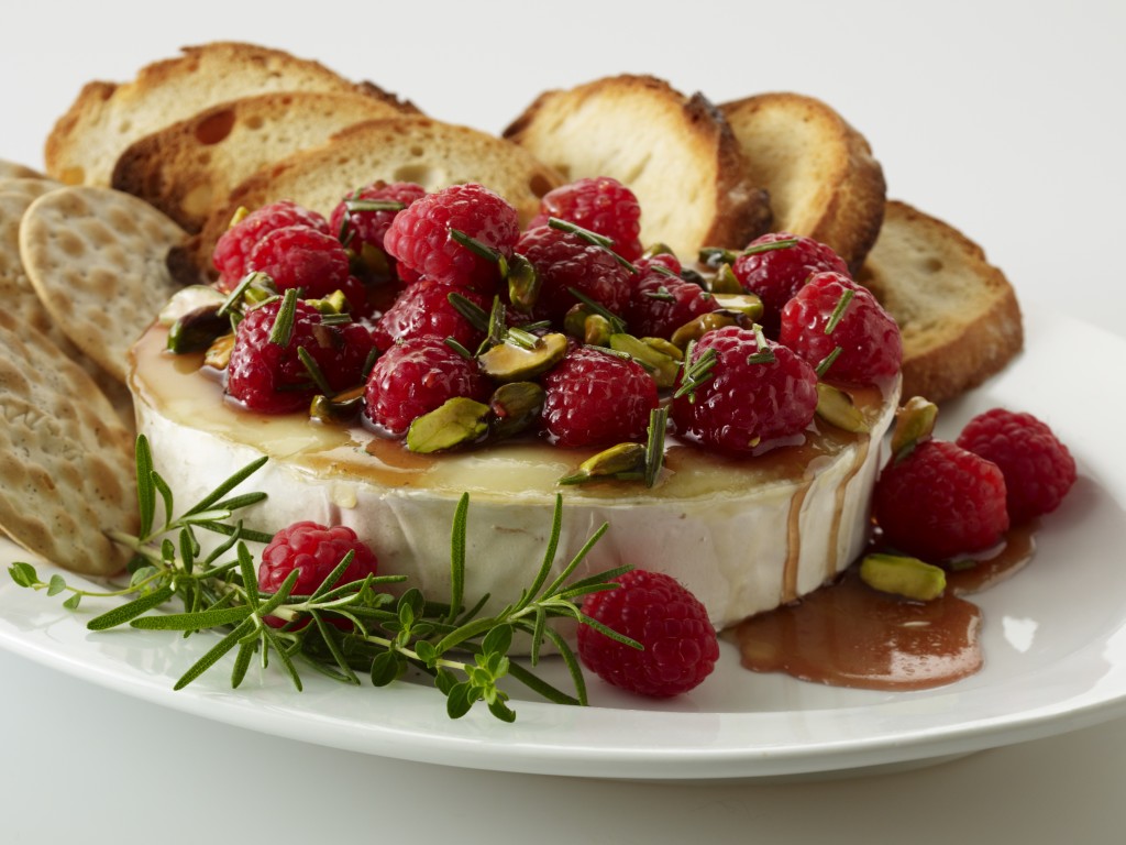 Warm Brie with Honeyed Raspberries and Pistachios - Food & Wine Chickie ...