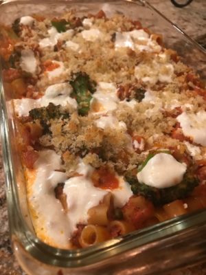 Baked Ditali Pasta with Broccoli and Creamy Tomato Sauce